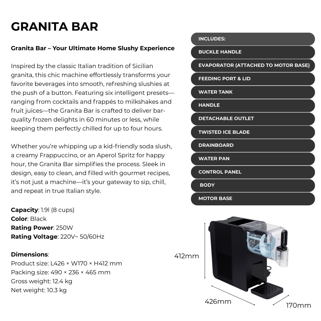 Granita Bar Slushy Machine - Casa Calore